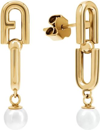 Furla Ohrringe - Ohrringe Furla Chained Logo - Gr. unisize - in Gold - f&uuml;r Damen