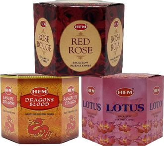 Hem Assorted Backflow Cones, total 120 pcs (Set 2