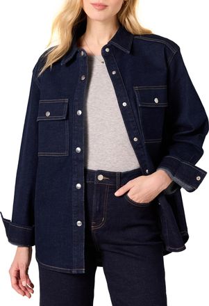Amazon Essentials Damen (Demis Favorit) Oversize-Jeans-Shirt-Jacke Schwerer Stoff, Rinse Waschung, XXL