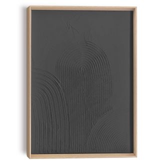 Reinders Relief Wandbild, Arches - charcoal, Wohnzimmer, Poster, Wanddeko, Room Decor, MDF, Schwarz, 40 x 30cm
