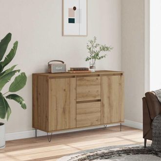 vidaXL Buffet ch&ecirc;ne artisanal 104x35x70 cm bois ding&eacute;nierie - Vidaxl