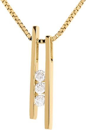 Edenly Collier Stimmgabel Trilogie in Gelbgold - 3 Diamanten