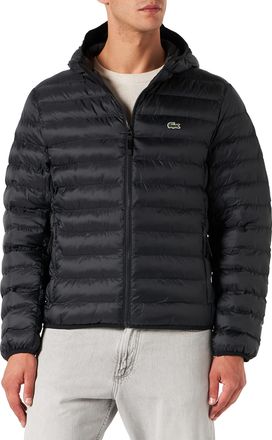 Lacoste Herren Bh0539 Daunenjacke mit Kapuze, Schwarz, 50
