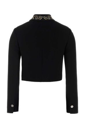 Versace Womens Black Wool Blazer Giacche E Gilet Jacket