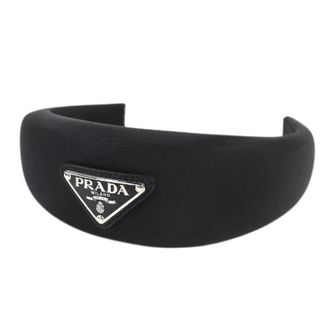Prada Pre-owned Triangle Logo Re-Nylon Haarband - - Pre-owned - Damen - Schwarzk - ONE SIZE