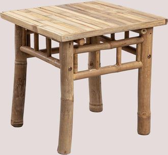 Sklum Sklum - Table dappoint de jardin carr&eacute;e 45x45 cm en bambou Jamaik