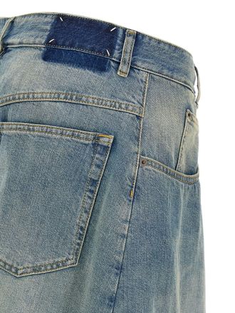 Maison Margiela Asymmetrical Denim Wrap Skirt - Blue