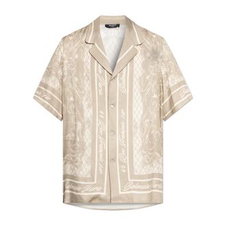 Balmain Bedrucktes Foulard-Pyjamahemd - - Shirts - Herren - Beige - M