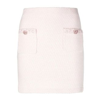 Self Portrait Eleganter rosa Strick-Minirock - - Skirts - Damen - Rosa - M
