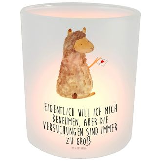 Mr. & Mrs. Panda Teelicht Alpaka Fahne - Geschenk, Windlicht Zur Hochzeit, Teelichter, Alpakas, Windlicht Deko, Lamas, Lama, Liebe, Kerzenglas