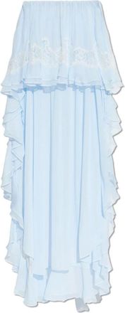 LoveShackFancy Loveshackfancy, Femme, Jupes, Bleu, Taille: 38 FR Jolina Silk Skirt