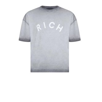 John Richmond T-Shirt mit Front-Schriftzug - - Tops - Herren - Grau - M
