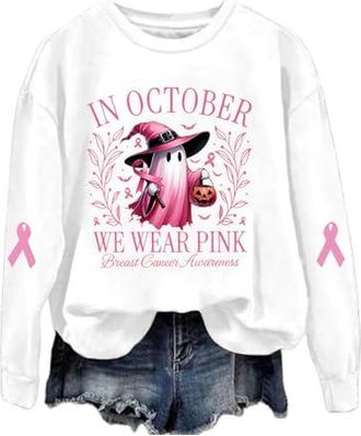 Generic 2026 Printemps Femmes Mode Sweatshirts &agrave; Capuche pour Automne et Hiver Imprim&eacute; Col Rond Top avec Lettre Design Everyday Wear, blanc, 3XL