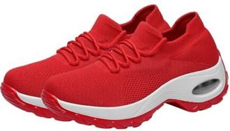 Beaupretty Chaussures de Sport D&eacute;contract&eacute;es pour Femmes L&eacute;g&egrave;res Semelle &agrave; Coussin dair Tige en Tissu Respirant Rouge Taille 36 Adapt&eacute;es &agrave; LEntra&icirc;nement et Usage
