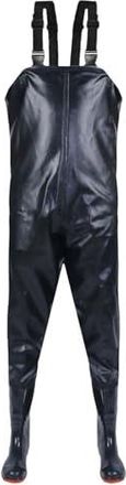 Generic Waders Bottes de p&ecirc;che Pantalon de p&ecirc;che avec bretelles respirantes Cuissardes pour homme en lin, Noir, 50