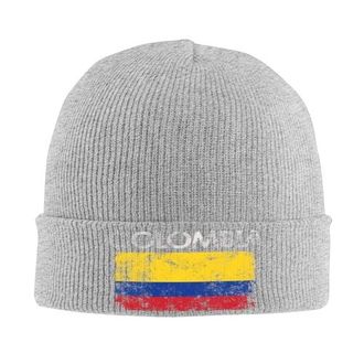 Generic Fiert&eacute; du Drapeau Colombien Vintage Femme Homme Bonnet De P&ecirc;cheur Classique Bonnets Hiver Coupe-Vent Watch Cap pour Randonn&eacute;e Toutes Les Saisons Cours