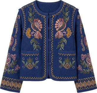 Farm Rio Farm Rio, Femme, Vestes, Bleu, Taille: 36 FR Veste Richelieu