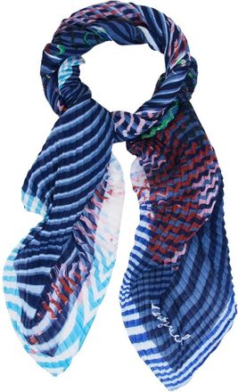 Desigual Femme, Accessoires, Bleu, Taille: ONE Size Bluestrip Scarf