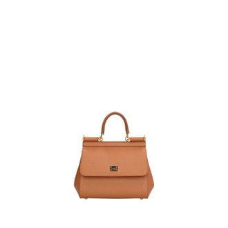 Dolce & Gabbana Femme, Sacs, Brun, Taille: ONE Size Sac &agrave; main Sicily moyen