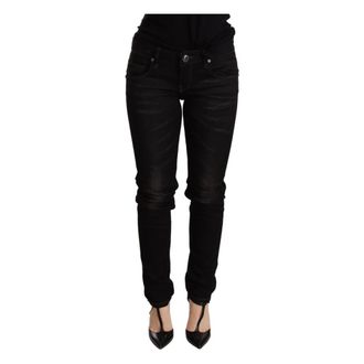 Acht Low Waist Skinny Denim Hose - - Jeans - Damen - Schwarzk - W26