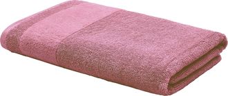 Looks by Wolfgang Joop Duschtuch 70x140 cm - 100% Baumwolle Luxus Duschtücher mit Aufhänger & Logostick, Duschhandtuch rosa