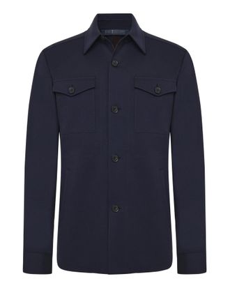 Harris Wharf London Leichtes Overshirt in Stretch-Qualit&auml;t in