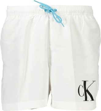 Calvin Klein Homme, Maillots de bain, Blanc, Taille: 2XL Medium Swimming Boxer