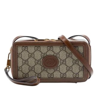 Gucci Pre-owned Canvas Crossbody Bag - - Pre-owned - Damen - Beige - ONE SIZE