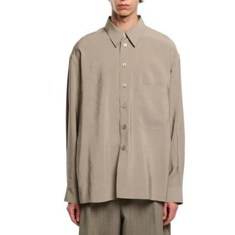 STUDIO NICHOLSON Homme, Chemises, Beige, Taille: L Chemise oversize &agrave; poches plaqu&eacute;es