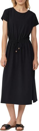 s.Oliver Midikleid aus Baumwollstretch mit Taillenzug