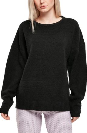 Urban Classics Damen Ladies Chunky Fluffy Sweater Sweatshirt, Black, L