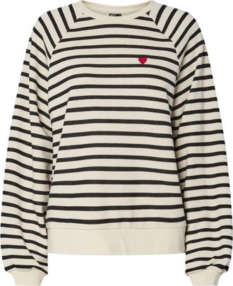 Pieces Pcgreta Ls Emb Sweat Fc