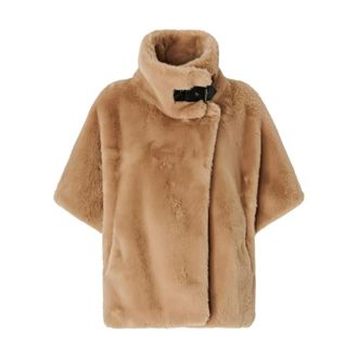 Pinko Pinko - Cape Comodino Nouvelle - Femme - Vestes - Beige - Taille: 38 FR