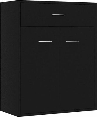 vidaXL Sideboard Schwarz 60x30x75 cm Holzwerkstoff Vidaxl