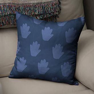 Bonamaison Le Jardin du Lin Kissen Zierkissenbezug Kissenbezug, Blau Dekoration, Für Zuhause Autos Büro Sofa Wohnzimmer Couch Schlafzimmer Dekor, 50x50 Cm - Entw