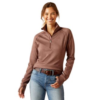 Ariat Womens Tek Team 1/2 Zip Sweatshirt Long Sleeve Fleece in Twilight Mauve, Size X-Small, by Ariat