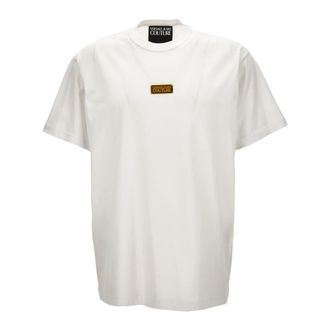 Versace Jeans Couture Wei&szlig;es Kurzarm-T-Shirt - - Tops - Herren - Wei&szlig; - XL
