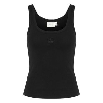 Gestuz Femme, Tops, Noir, Taille: 42 FR Haut Noir avec Logo 2.0 T-Shirt