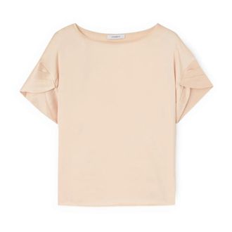 Motivi Femme, Blouses et Chemises, Rose, Taille: 36 FR Chemisier avec manches &agrave; p&eacute;tales