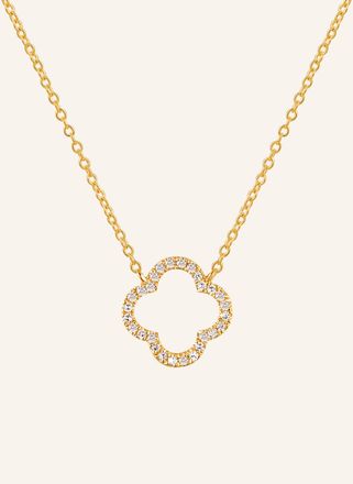 Leaf Halskette Clover Aus 18 Karat Gelbgold Mit Diamanten gold