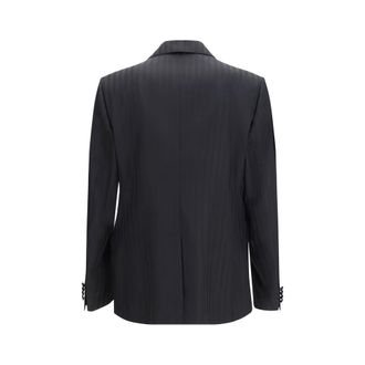 Dolce & Gabbana Mens Black Wool Oves Aries Blazer Clothing