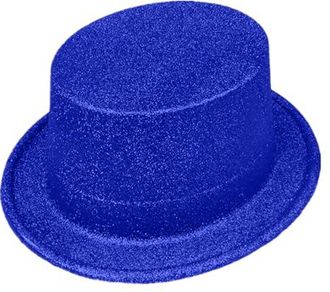 Generic Chapeau de cowboy &agrave; paillettes pour homme et femme - Brillant - Costume de Venise - Accessoire de d&eacute;coration pour bal de carnaval (bleu, taille unique