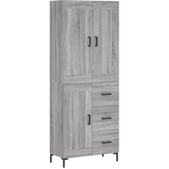 vidaXL Vidaxl - Buffet haut Sonoma gris 69,5x34x180 cm Bois ding&eacute;nierie