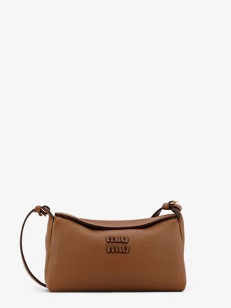 Miu Miu Leather shoulder bag with logo on the front - MIU MIU - gender_Woman