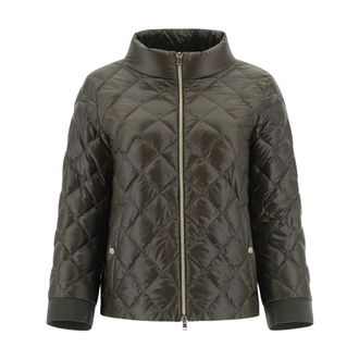 Herno Femme, Vestes, Vert, Taille: 42 FR Veste Ultral&eacute;g&egrave;re Matelass&eacute;e en Losanges
