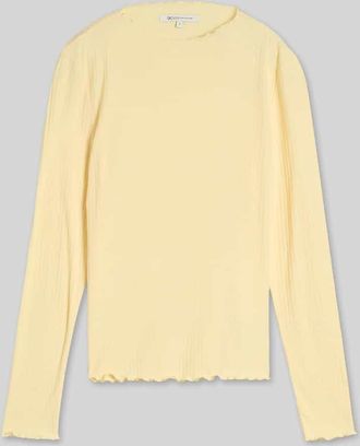 Tom Tailor Denim Langarmshirt mit Rollsaum-Details