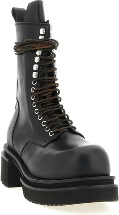 Rick Owens Bogun Combat Boot - Black