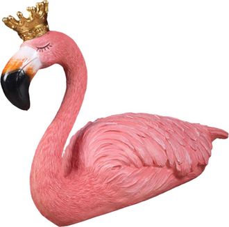 Yardwe Flamingo Ornament Vögel Harz Mini Desktop Ornament Flamingo Skulptur Home Office Decor Platzsparende