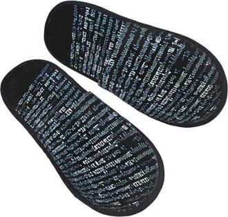 Generic Chaussons Code De Programmation Du Programmeur Anti Odeur Pantoufles En Coton Antidérapantes Chaussons Maison Pour La Maison Outdoor Chambre L