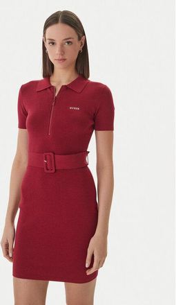 Guess Strickkleid V6RK08 Z4642 Dunkelrot Slim Fit
